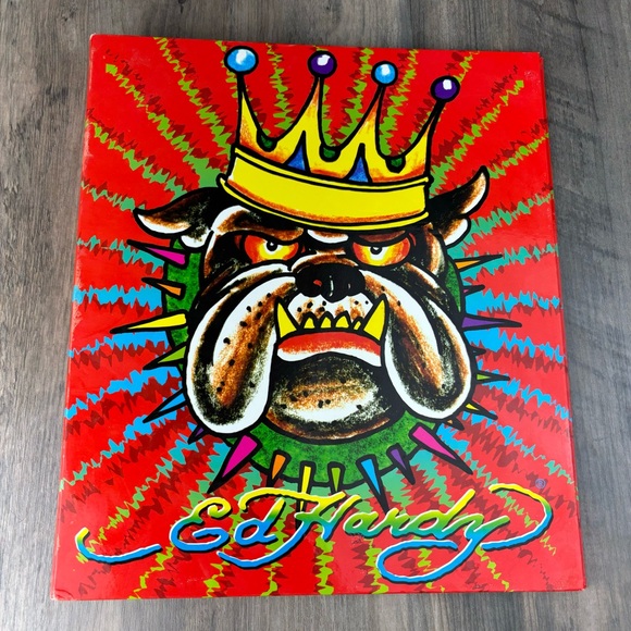 Ed Hardy | Other | Rare Vintage Ed Hardy Lisa Frank 3 Ring Binder Bull ...